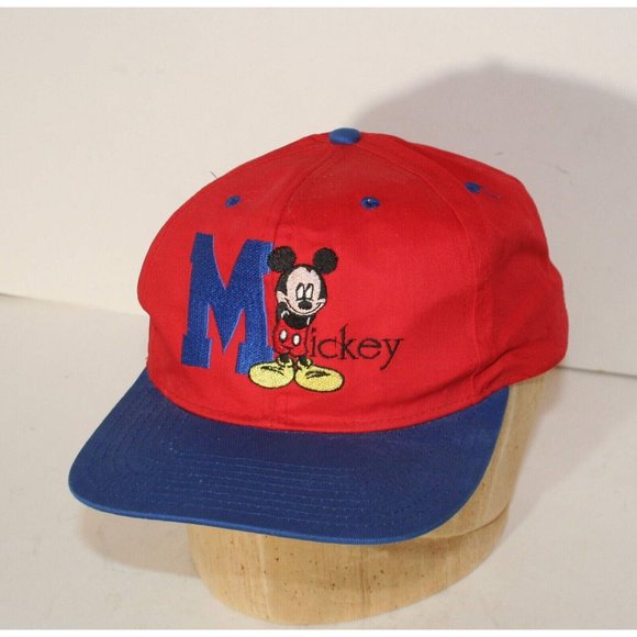 Disney | Accessories | Mickey Mouse Disney Trucker Red Embroidered 6 ...